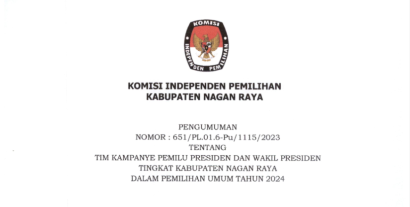 KPU KIP-NAGANRAYA - Pengumuman Tim Kampanye Pemilu Presiden dan Wakil ...